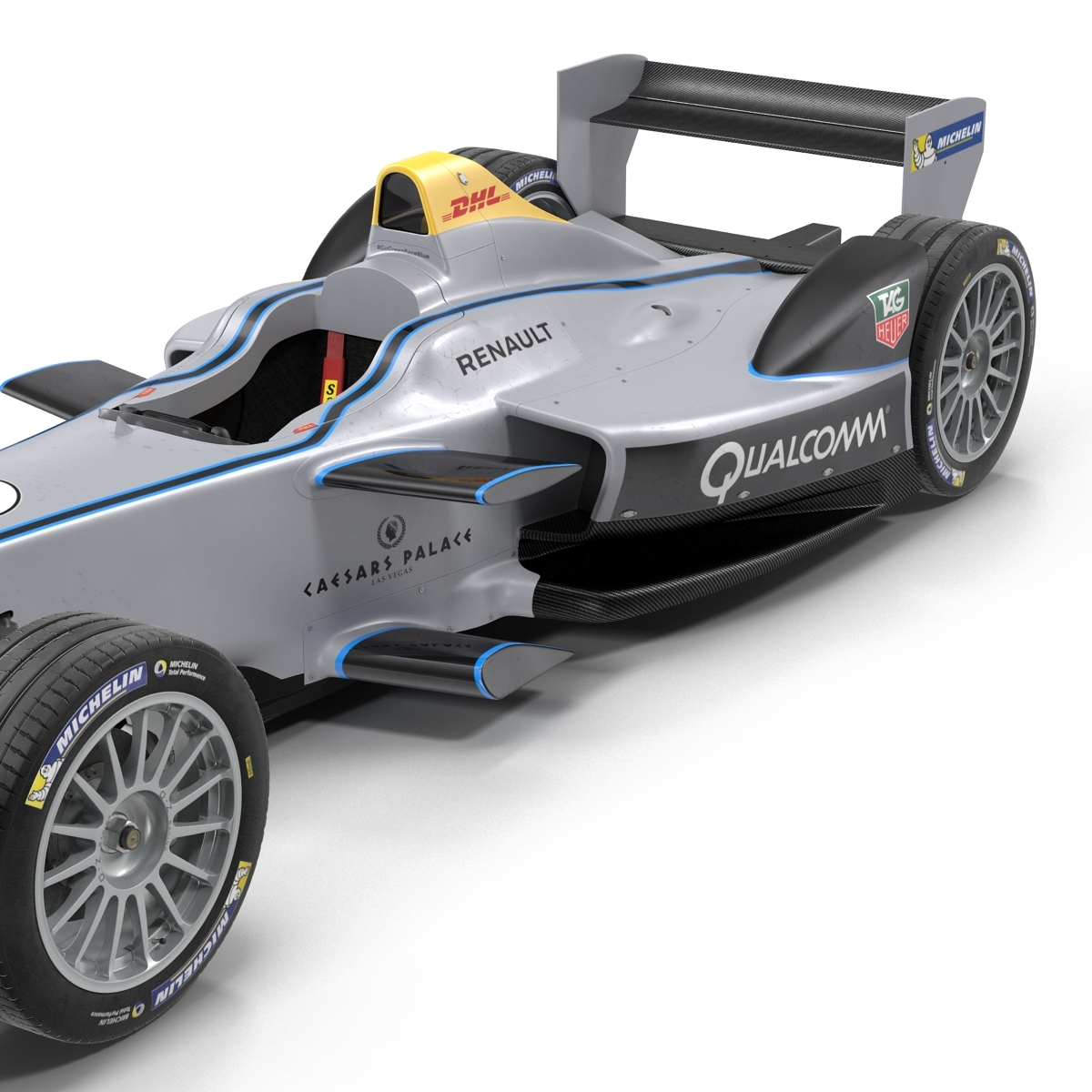 3d formula e race car model