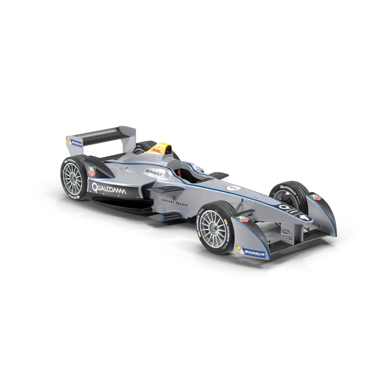 3d formula e race car model