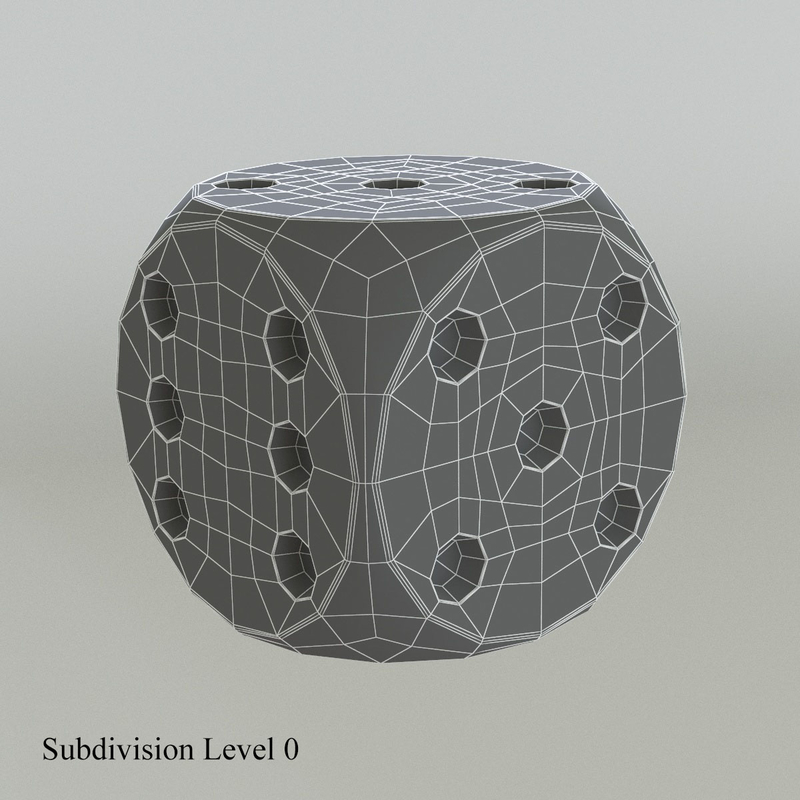 Dice Modelled 3d Model 