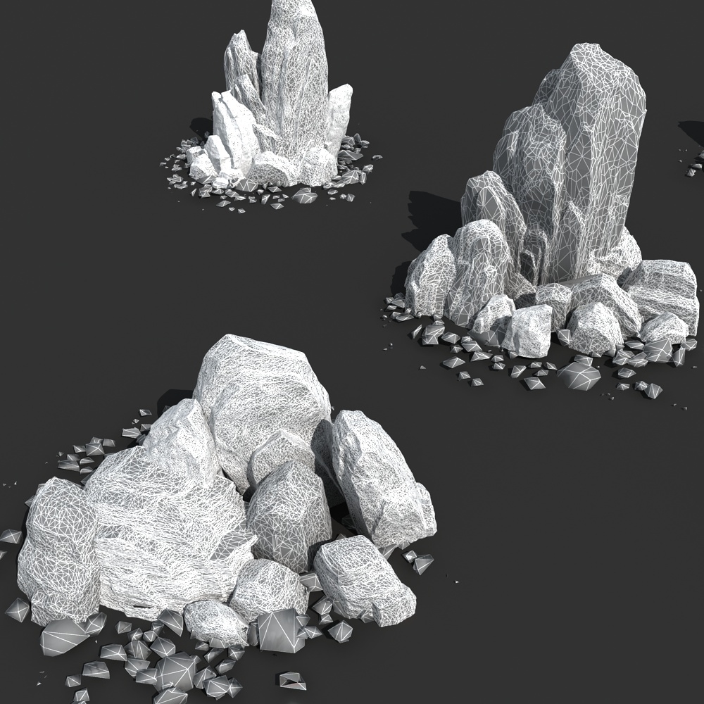 3d model rock