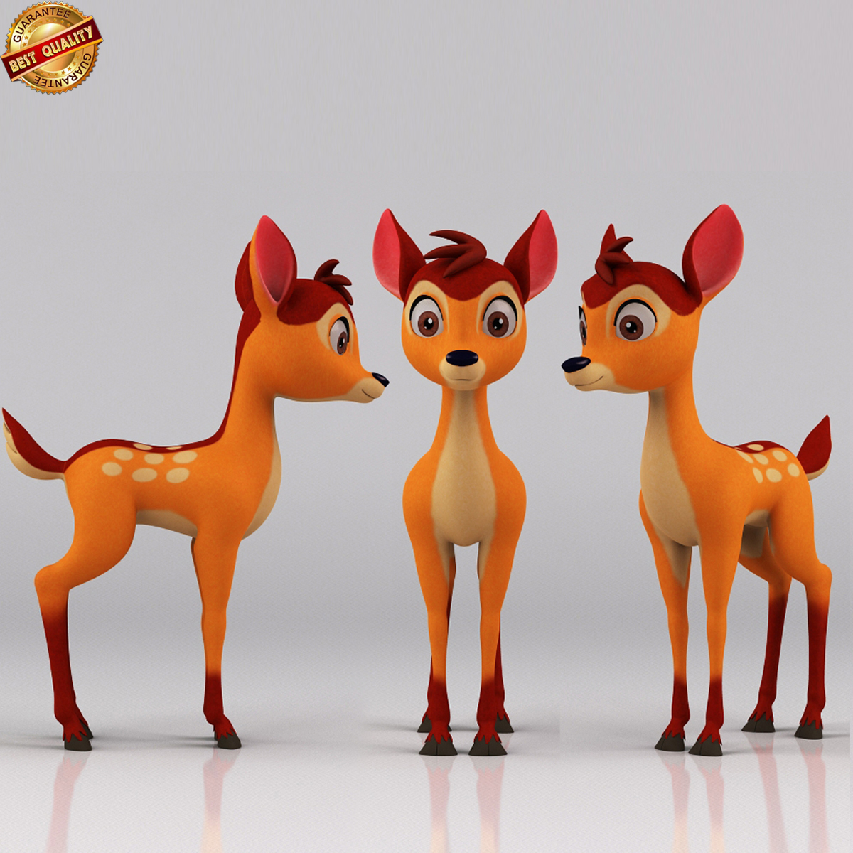 fawn cartoon 3d obj