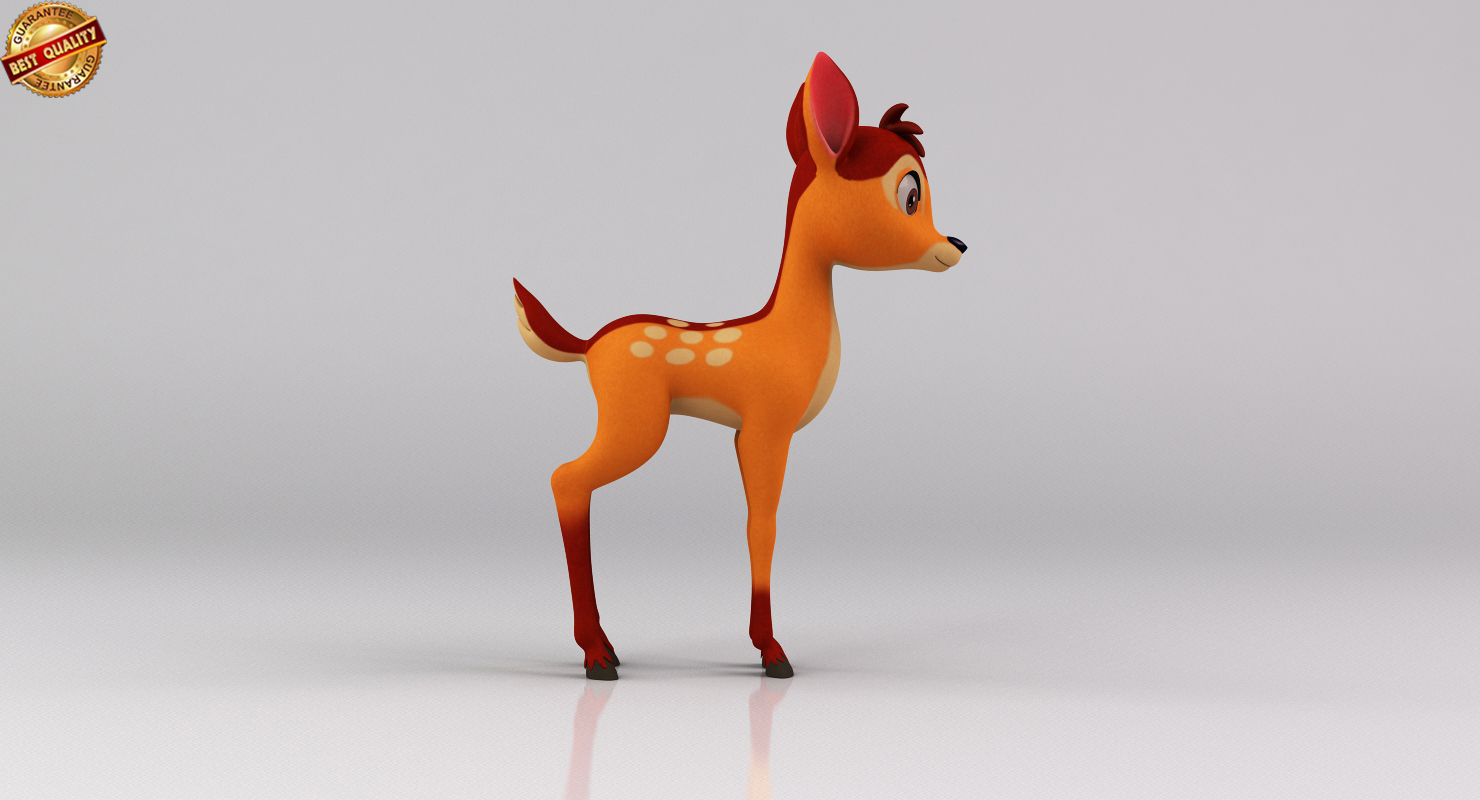 fawn cartoon 3d obj