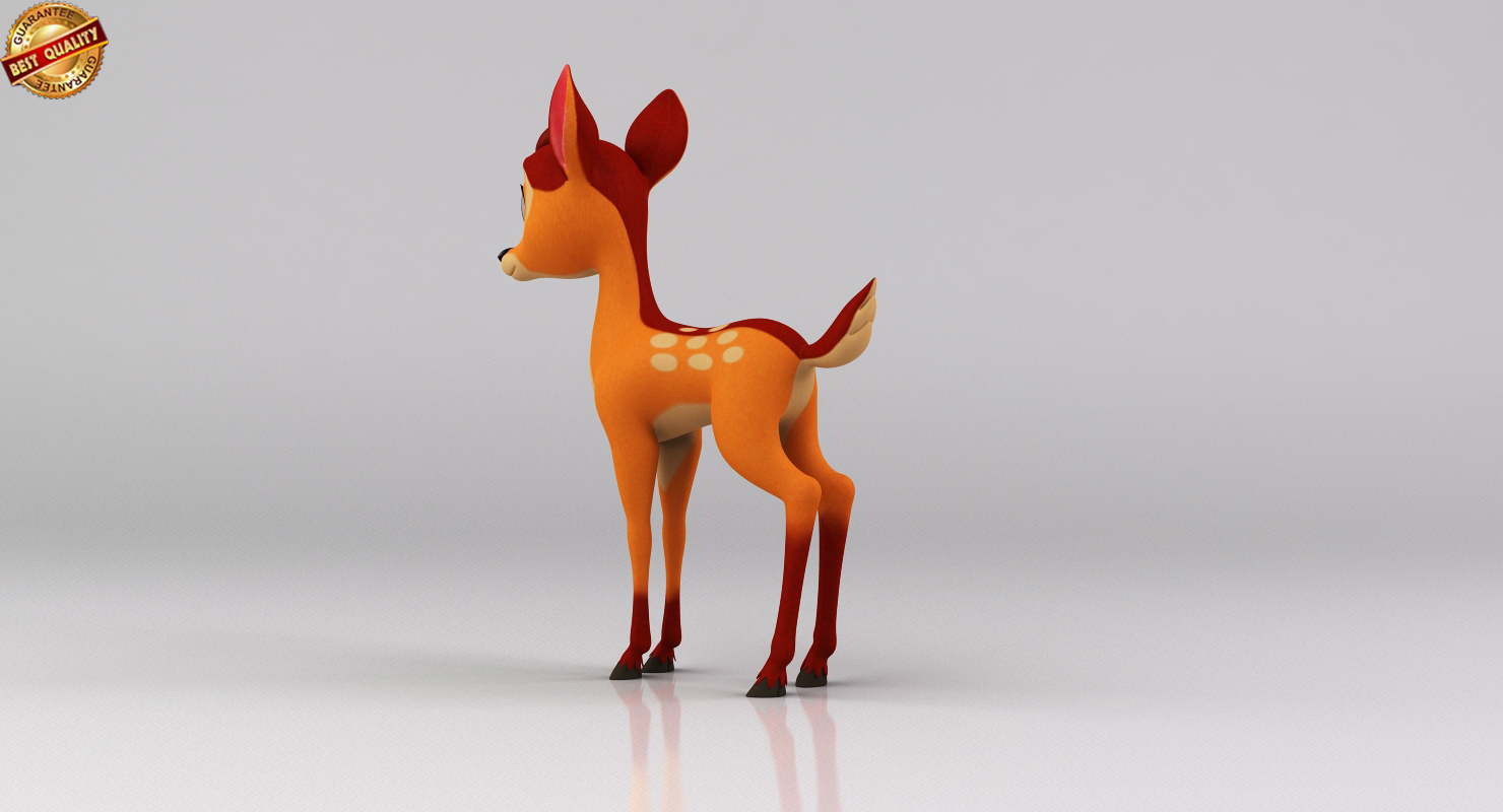 fawn cartoon 3d obj