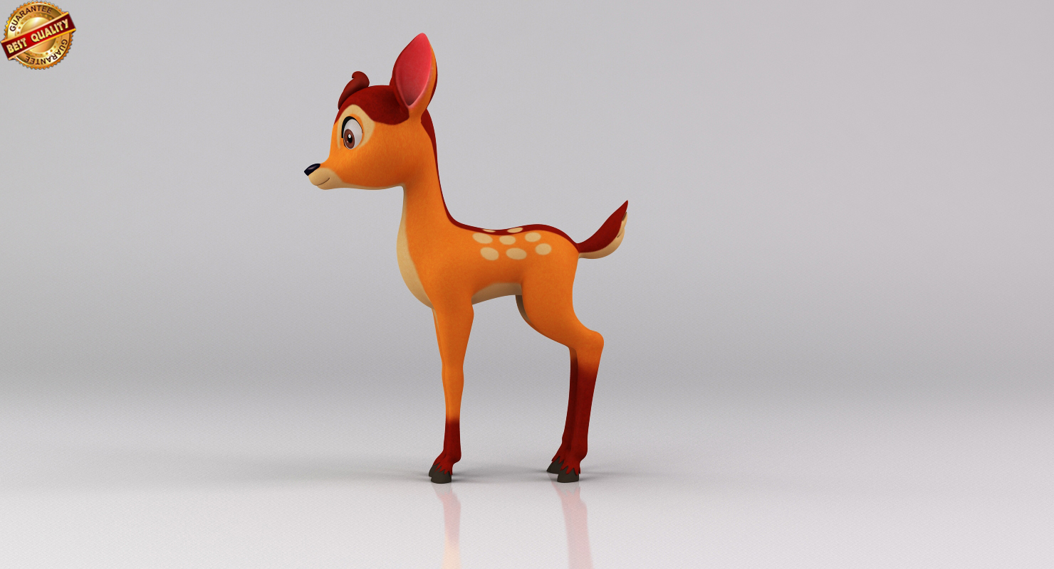 fawn cartoon 3d obj