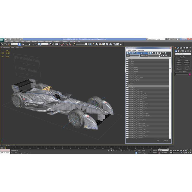 3d formula e race car