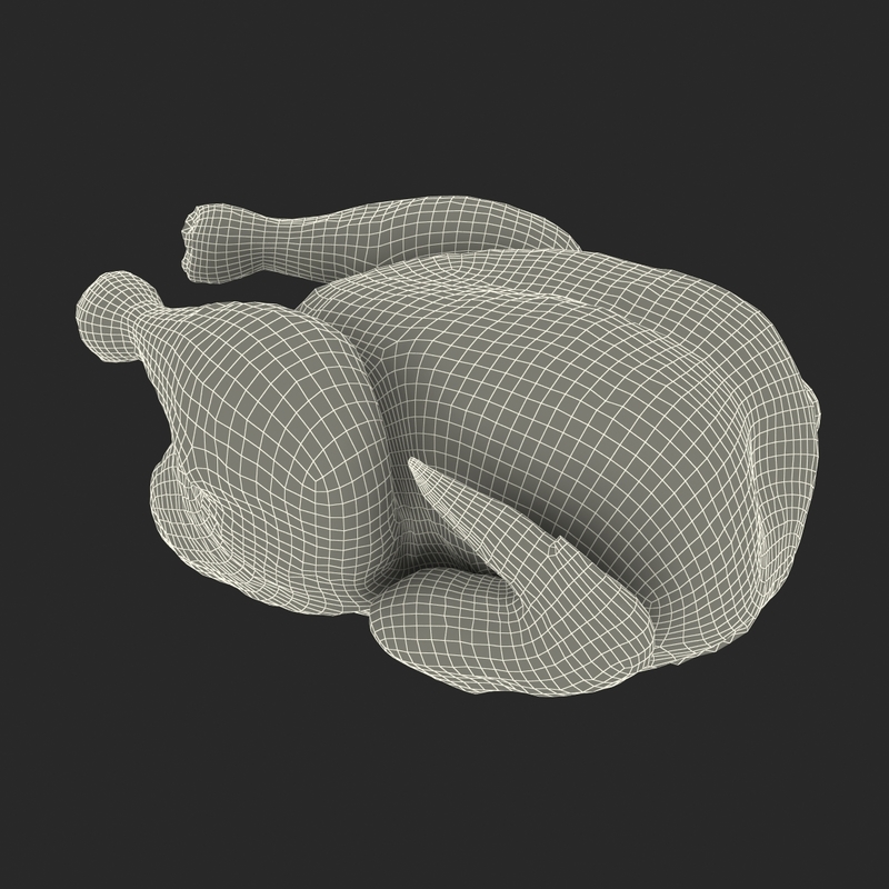 roasted turkey modeled 3d model