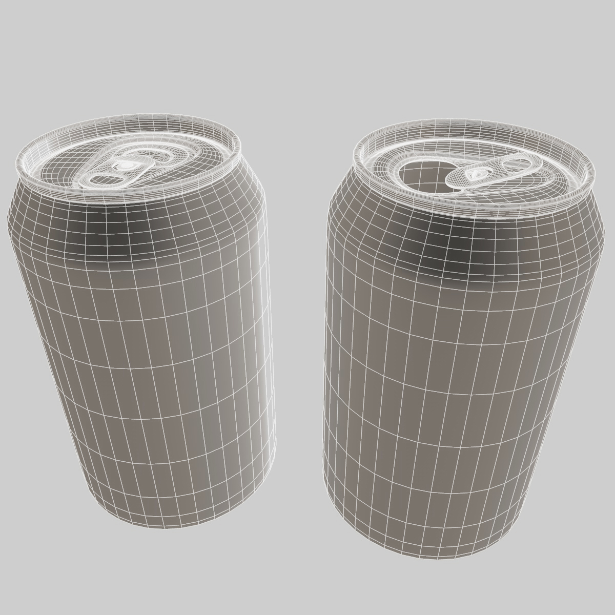cans modelled 3ds