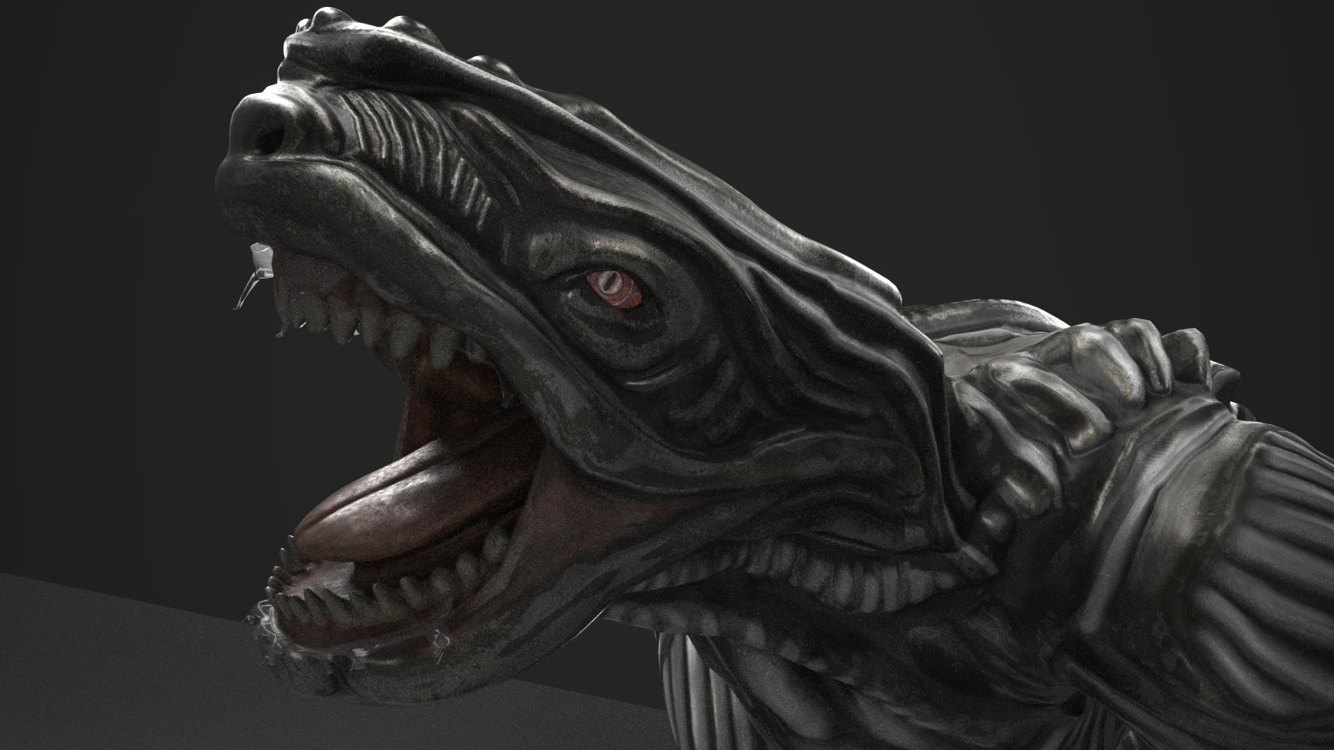 3d alien animal rigged