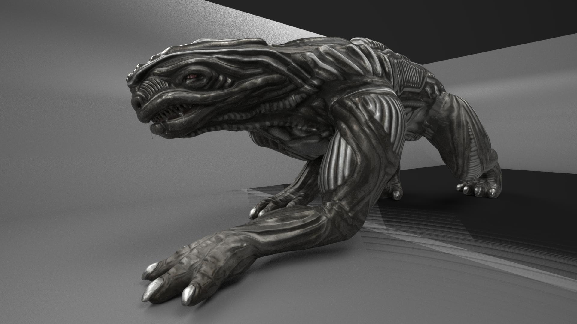 3d alien animal rigged