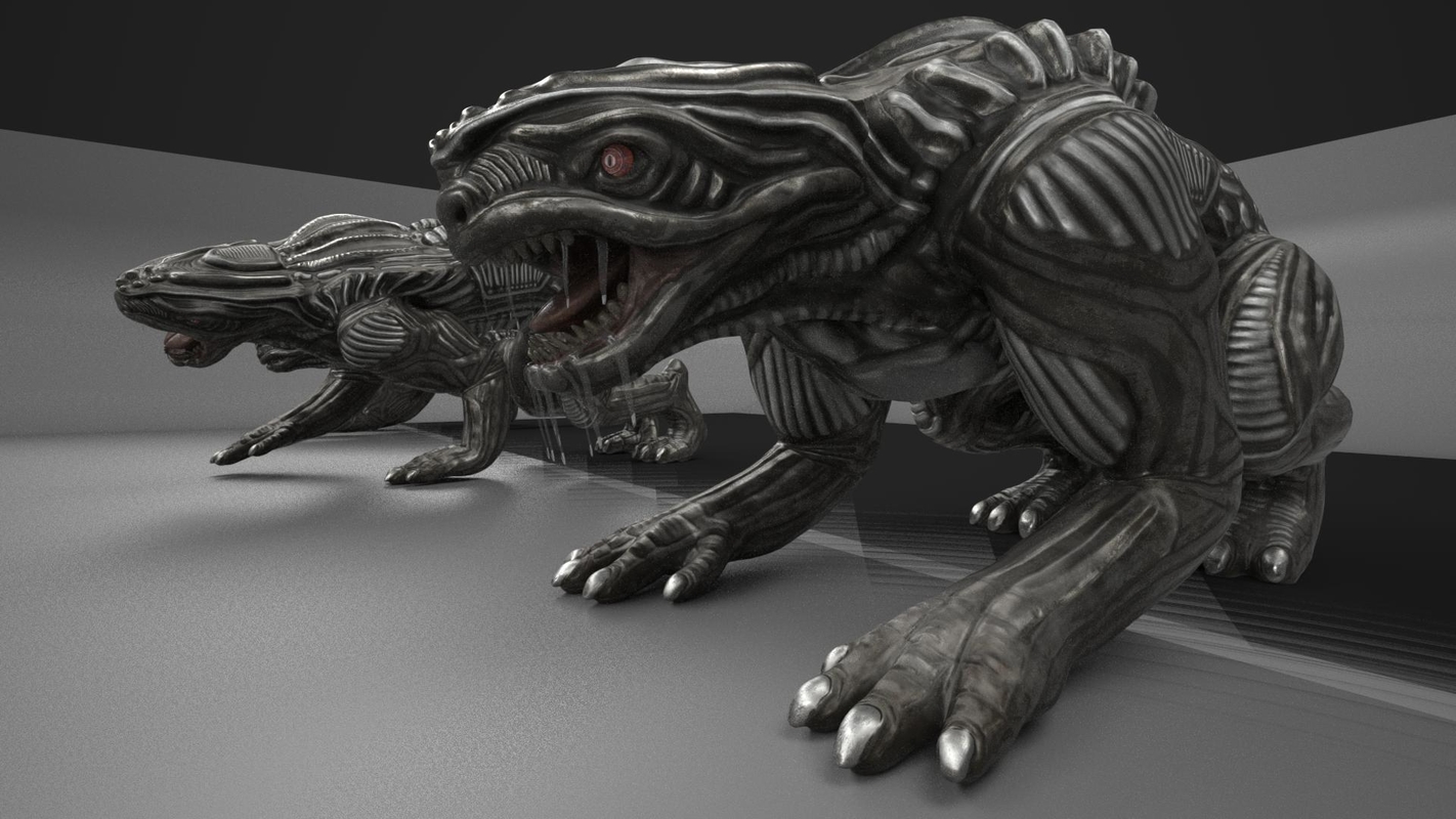 3d alien animal rigged