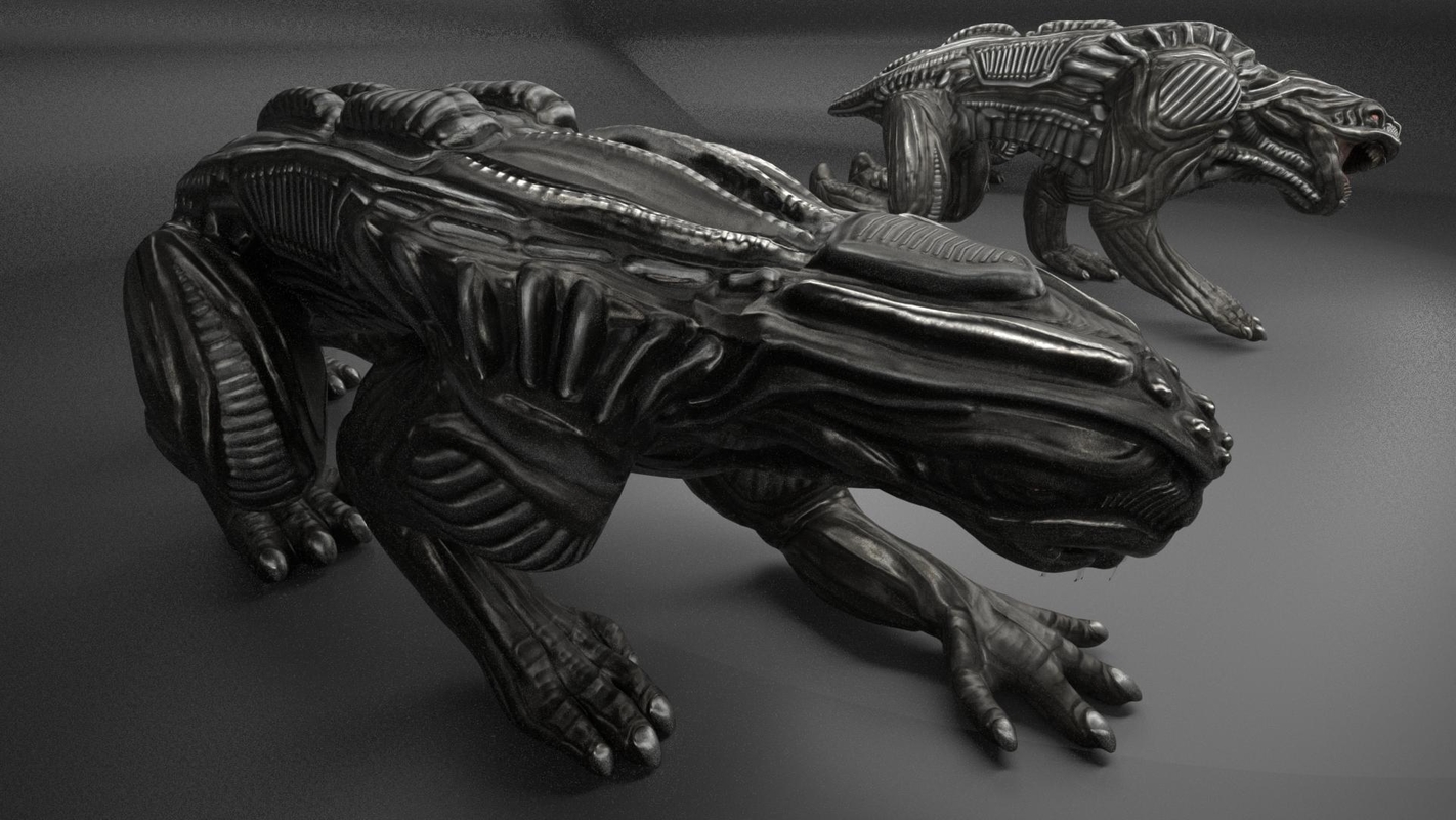 3d alien animal rigged