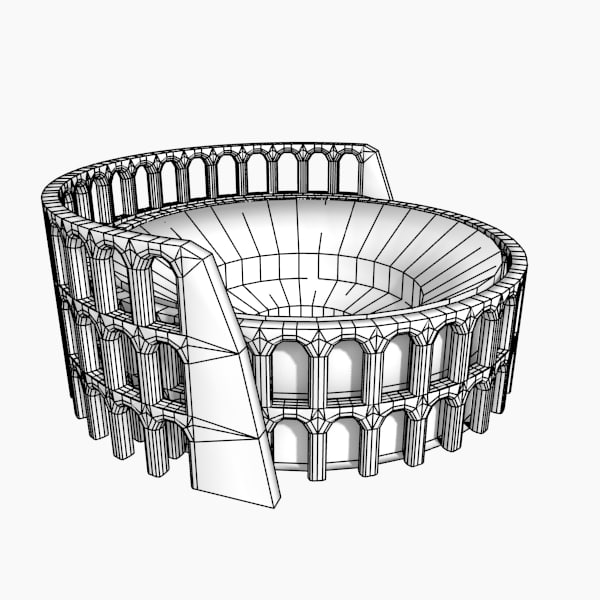 obj simple colosseum