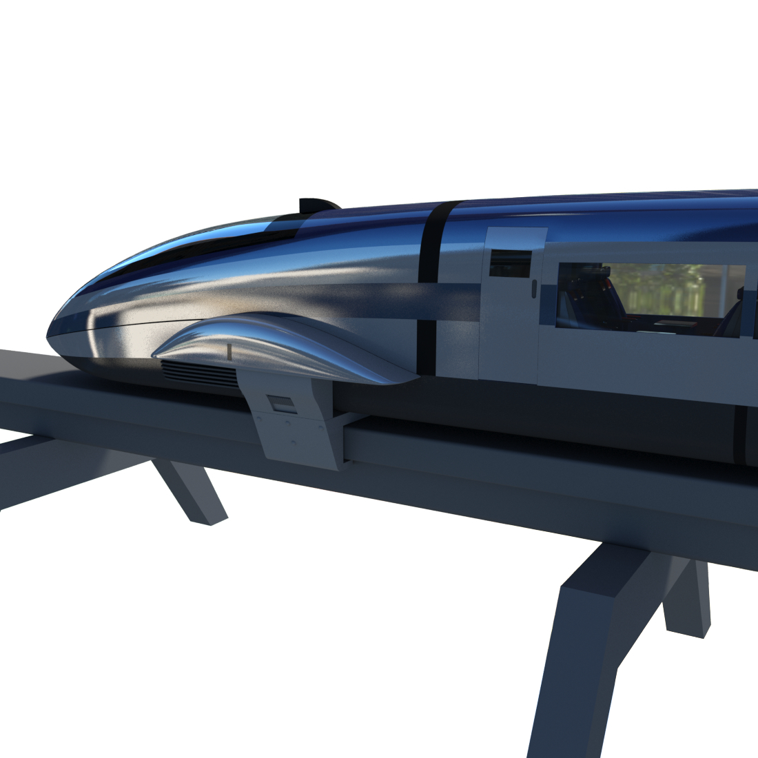 3d futuristic train model