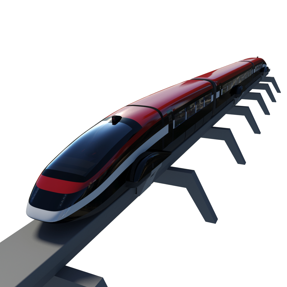 3d futuristic train model