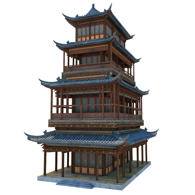 ancient chinese house 3d max