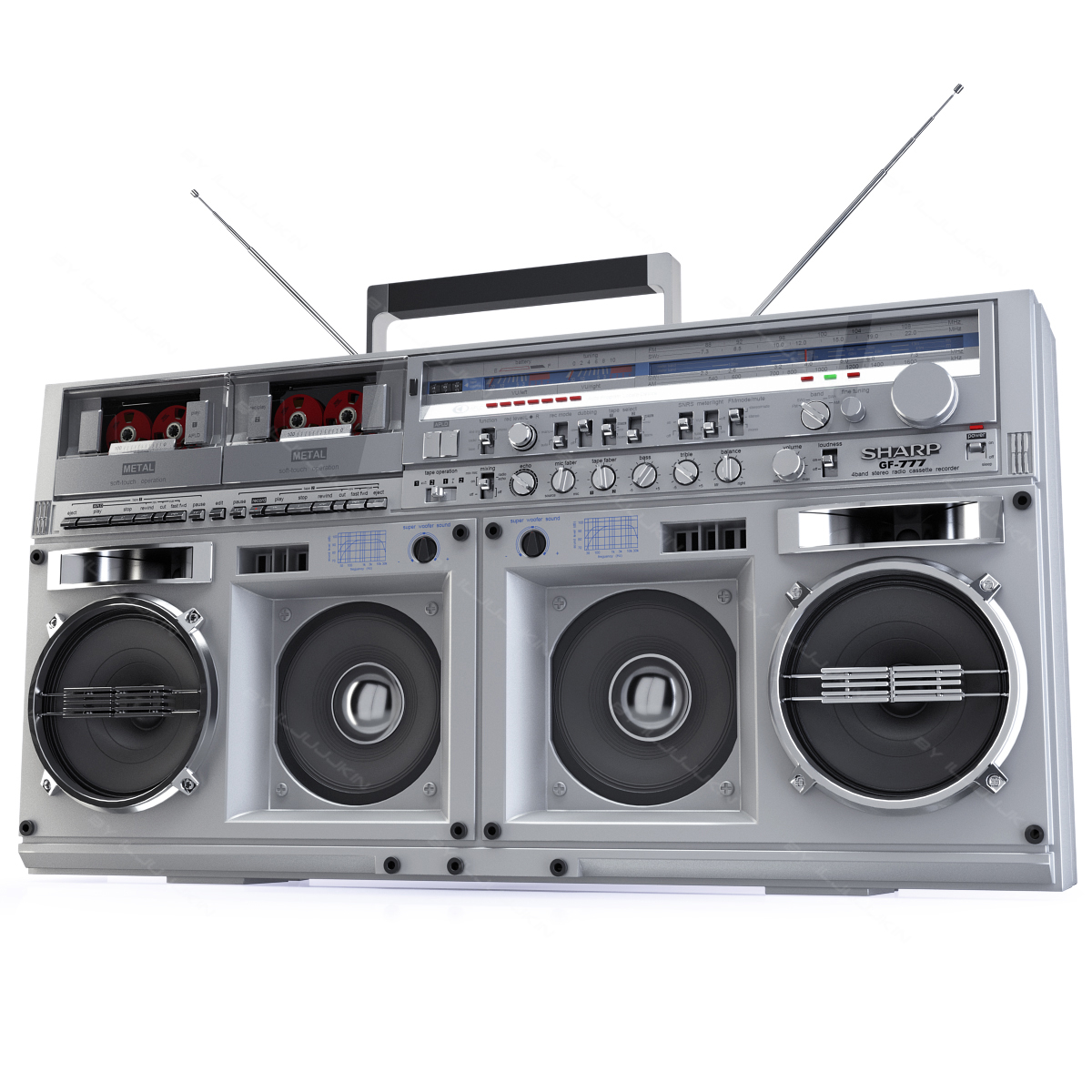 3d old boomboxes