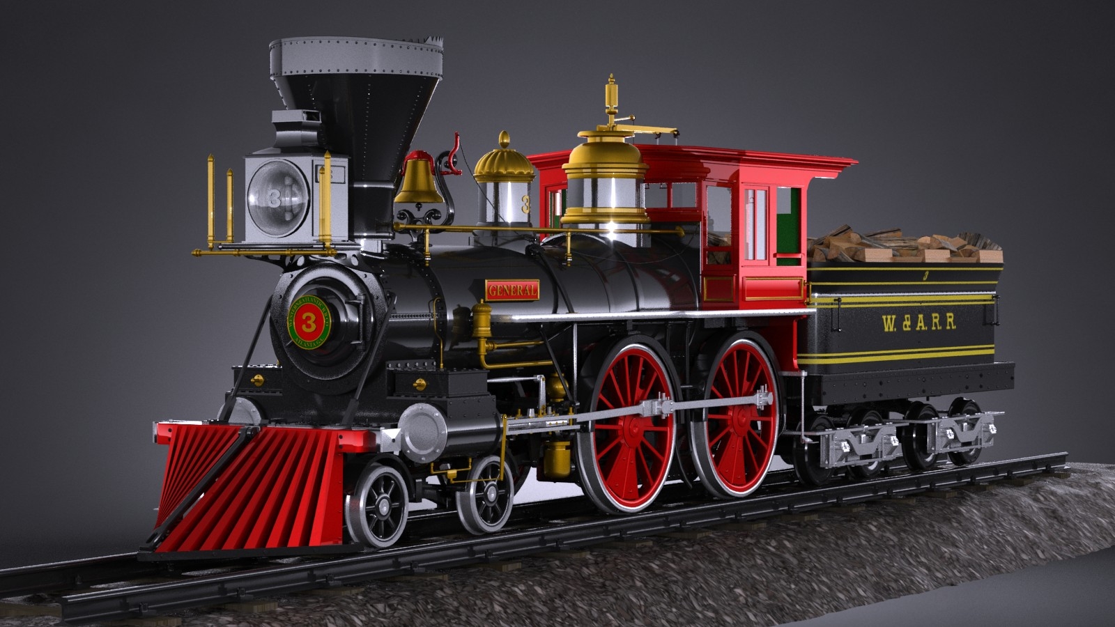 general 4-4-0 steam 3ds
