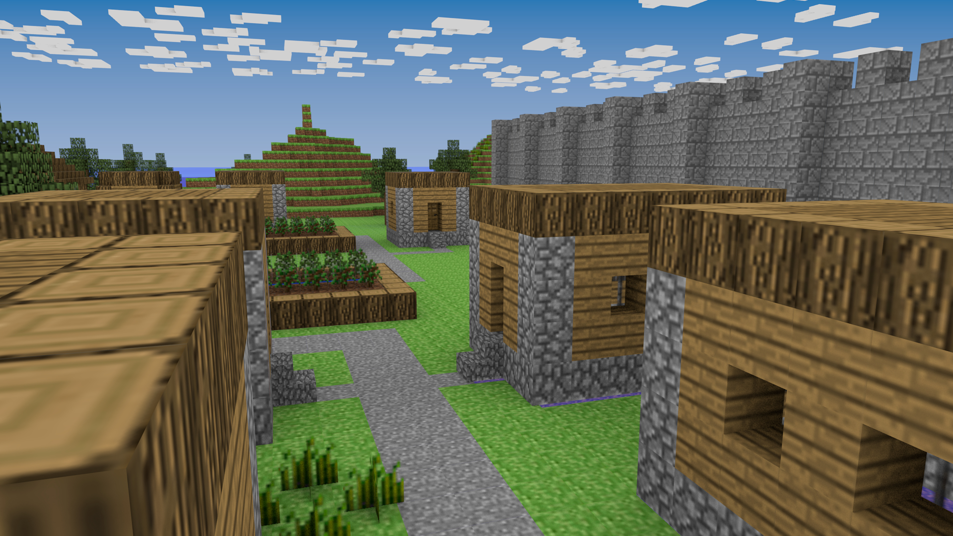 3d model of minecraft world