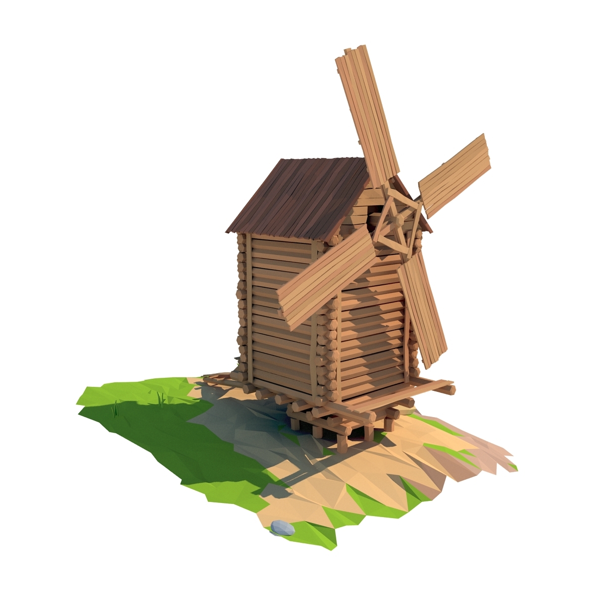 wooden windmill cartoon max