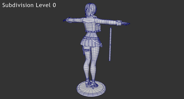 3d model cartoon female nami