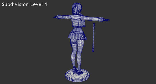 3d model cartoon female nami