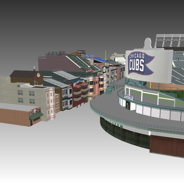 3d model wrigley field