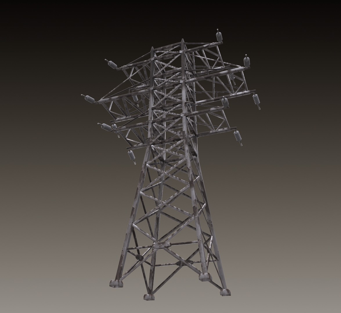 3d electricity transmission tower model