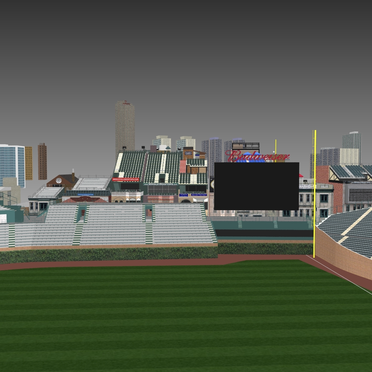 3d model wrigley field