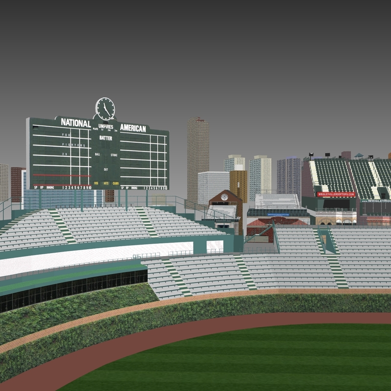 3d model wrigley field