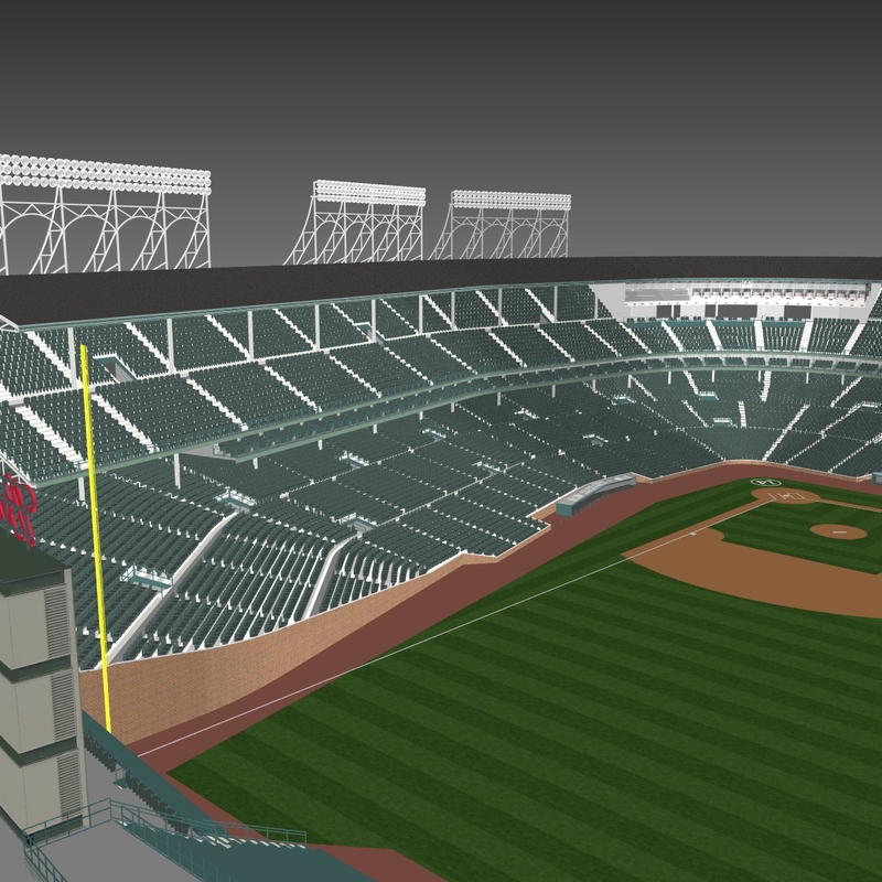 3d model wrigley field