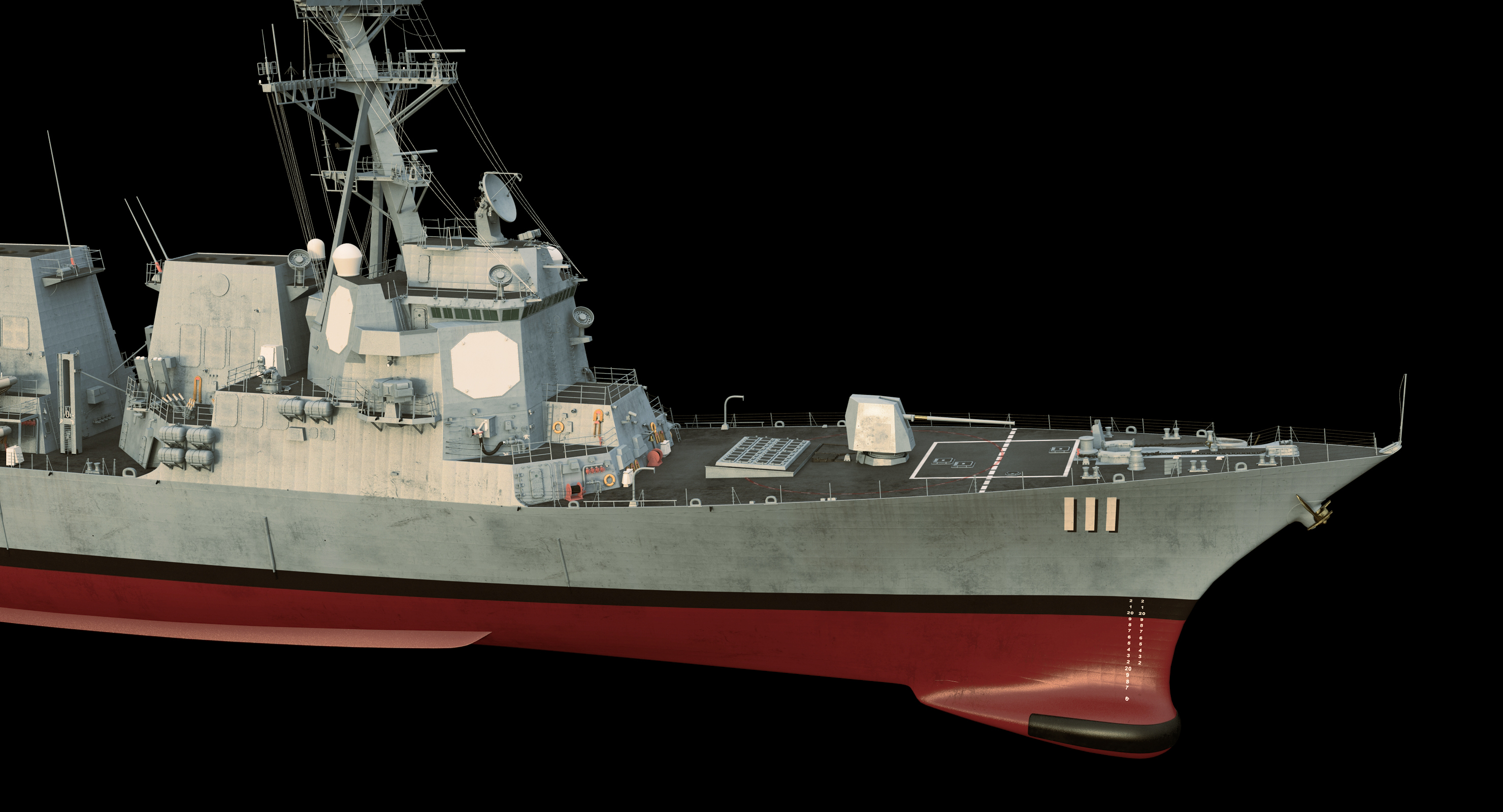 uss spruance 3d max