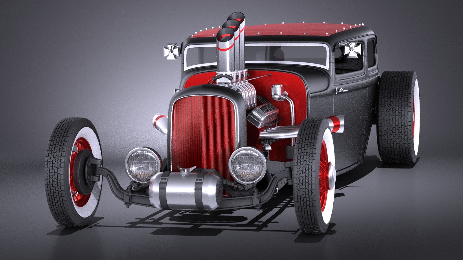 3d model hotrod 1929 ratrod