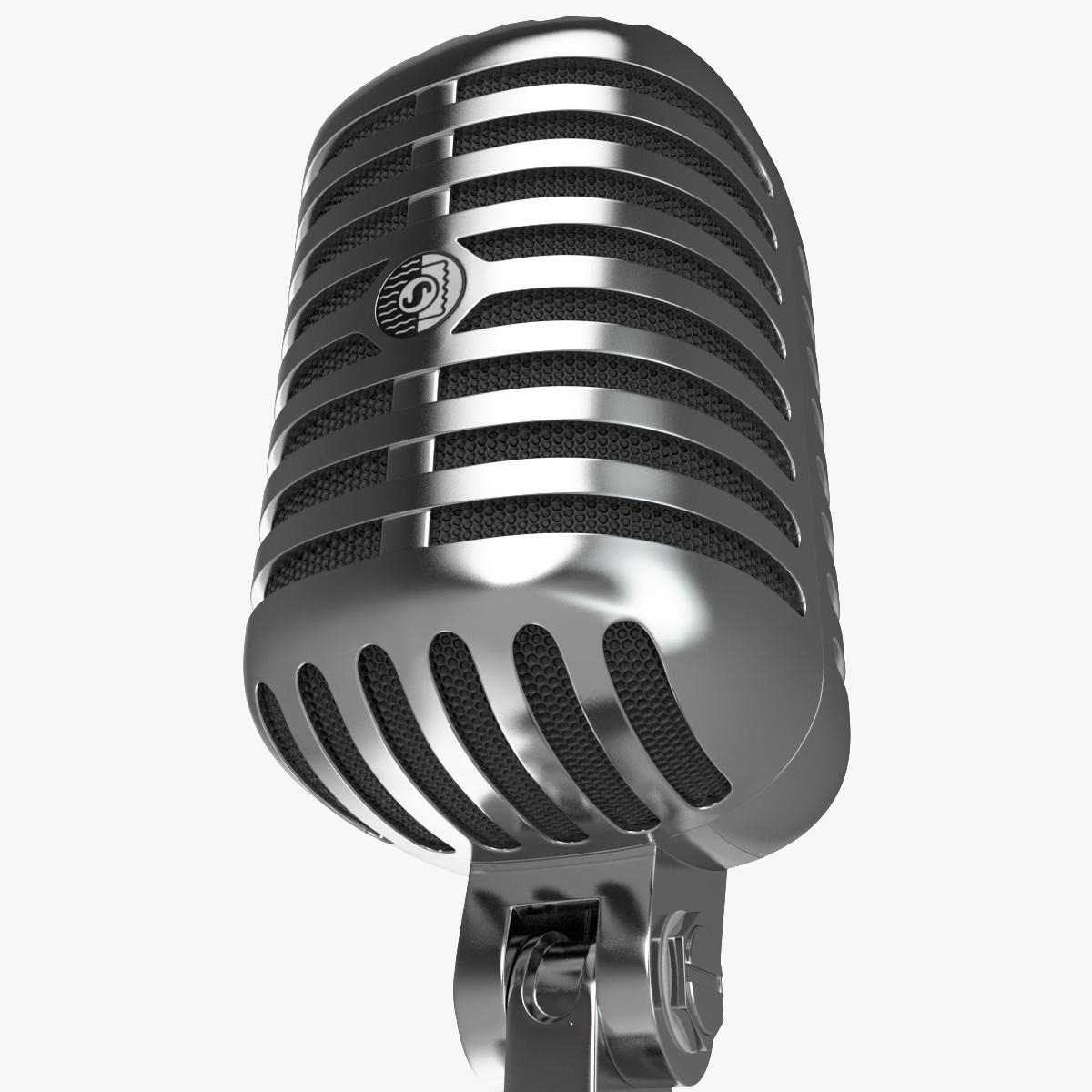 retro microphone 3d model