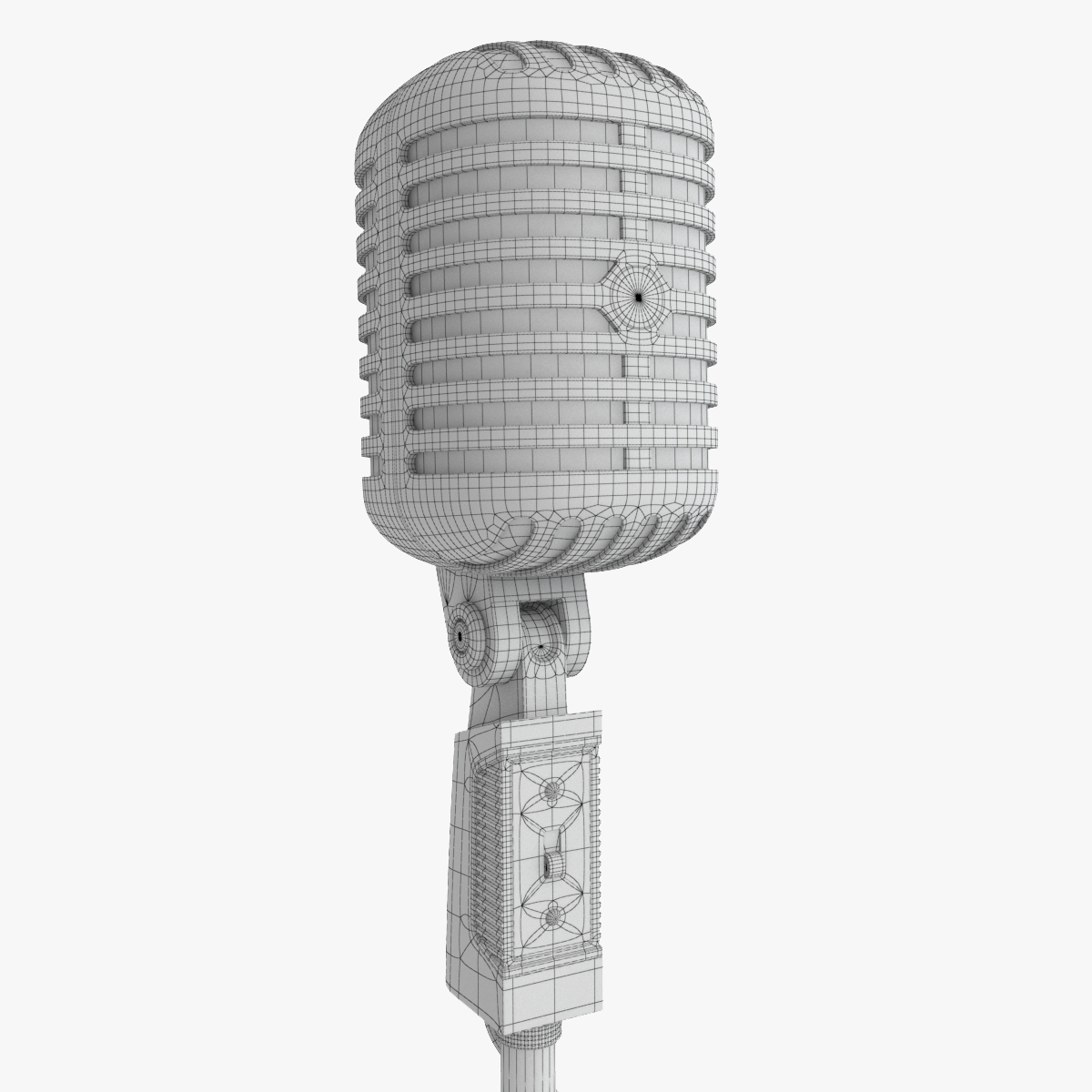 retro microphone 3d model
