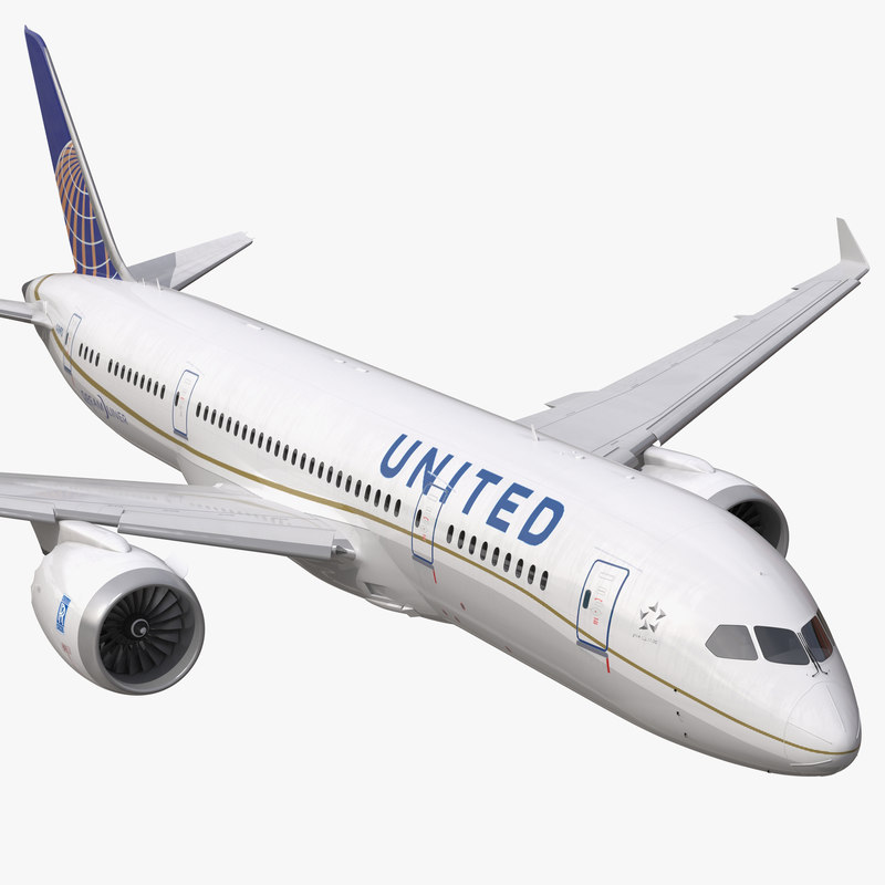 boeing 787 3 united airlines 3d model