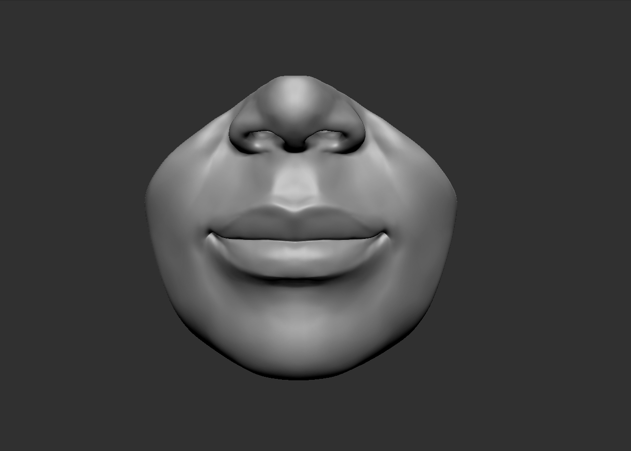 3d lips ztl zbrush model
