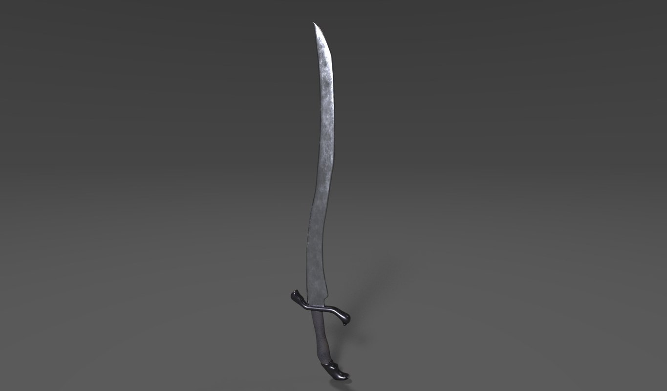 3d curved sword