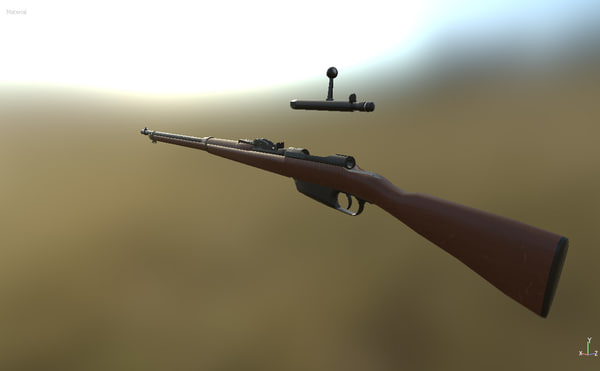 1891 carcano rifle 3d obj