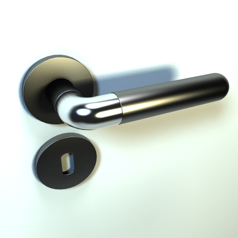 rotating door handle 3d model