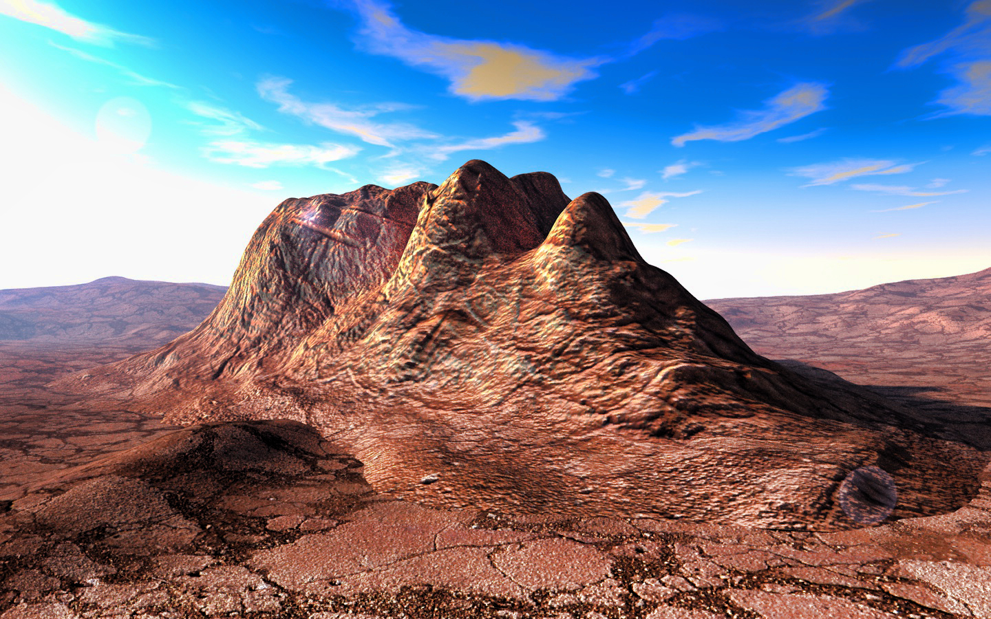 desert packed 3d model