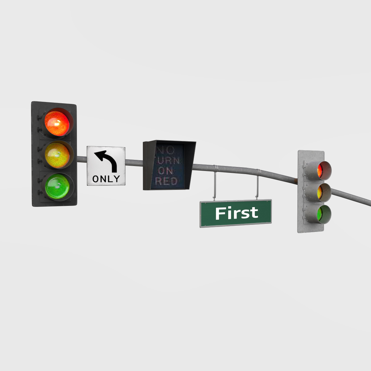 traffic signal 3d model