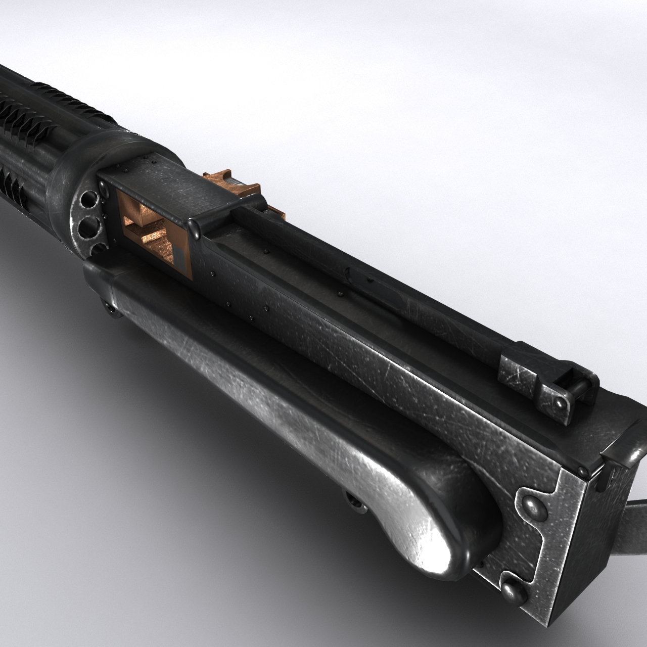 3d model vickers machine gun aircraft