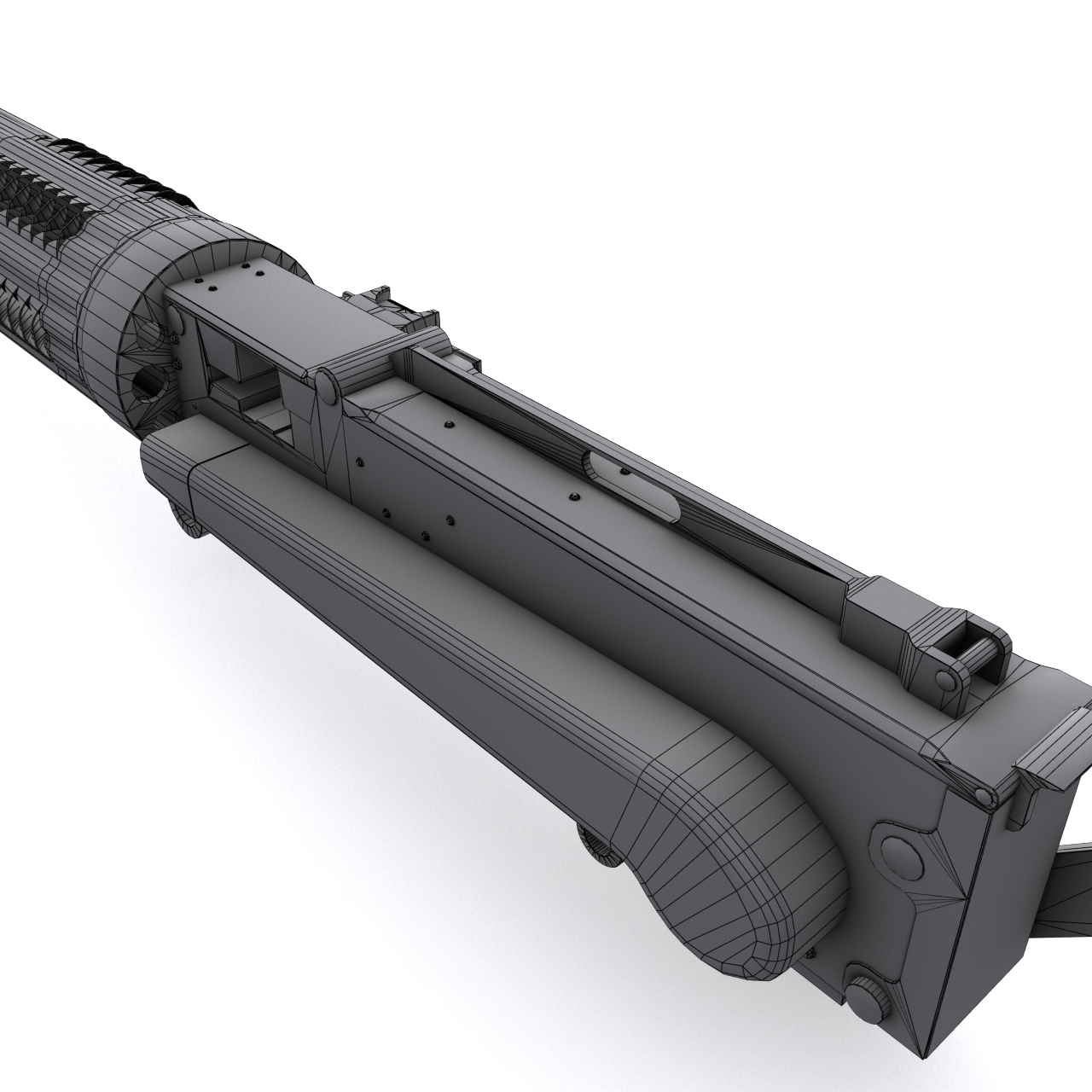 3d model vickers machine gun aircraft