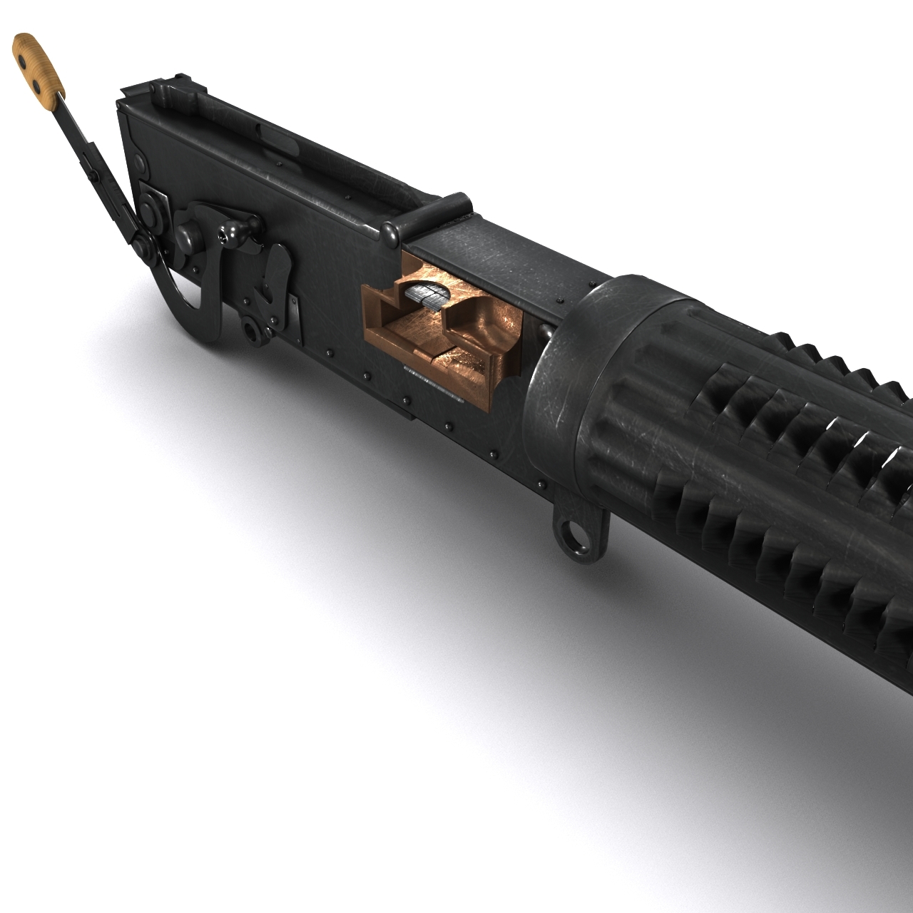 3d model vickers machine gun aircraft