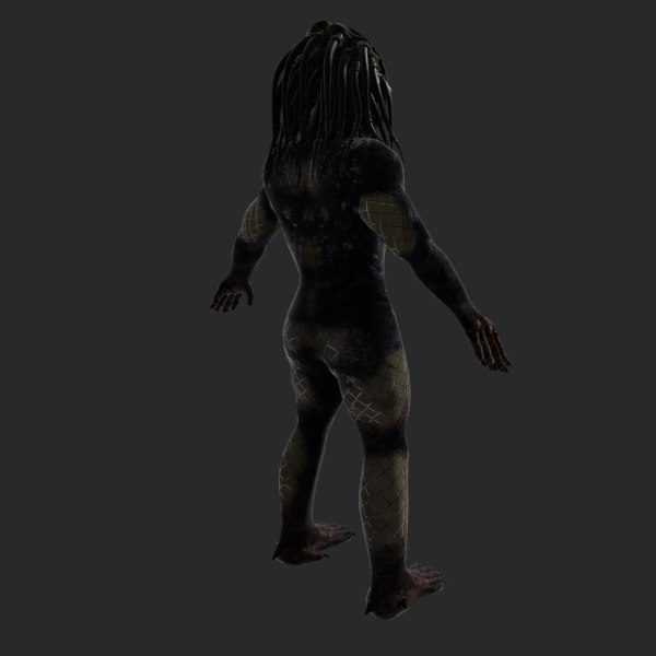 predator alien face 3d model