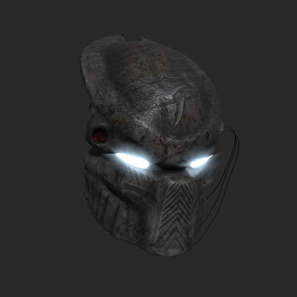 predator alien face 3d model
