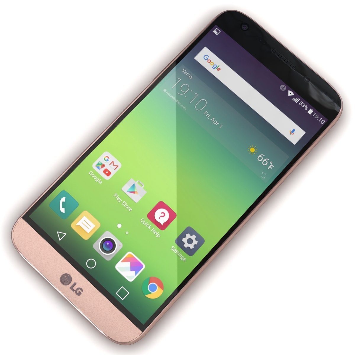 lg g5 pink 3d model