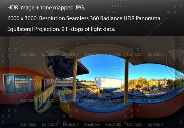 Texture JPEG 360 panorama motel