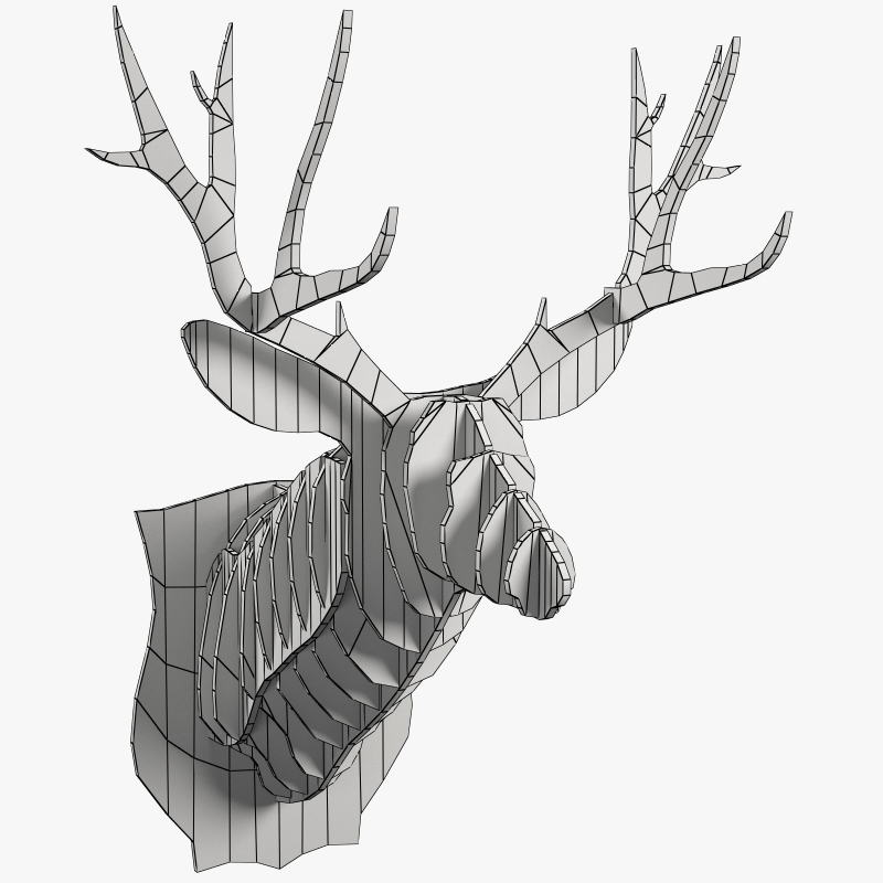 3d cardboard flag deer
