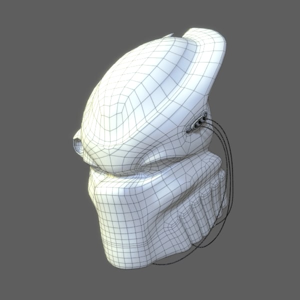 predator alien face 3d model